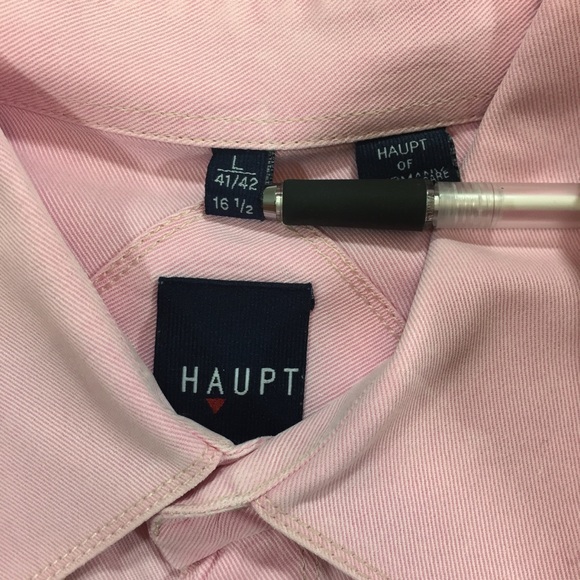 Haupt | Shirts | Mens Pink Work Shirt Haupt Of Germany Size L 65 | Poshmark